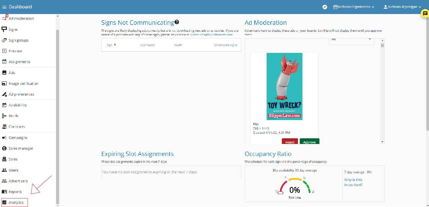 Guide to the Analytics Data Dashboard